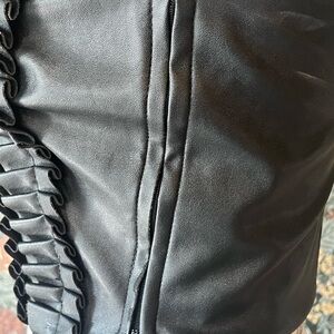 Dominique De Sentino | Tops | Dominique De Sentino Black Faux Leather ...